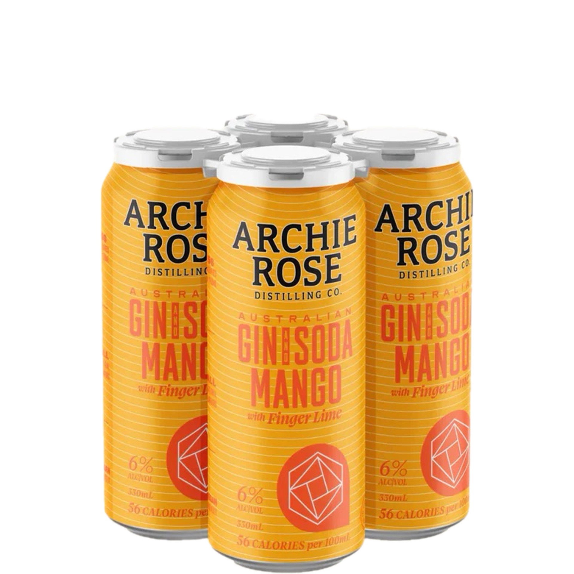 Archie Rose Gin & Mango Finger Lime Soda Can 330ml x 4 - Barrelhouse ...
