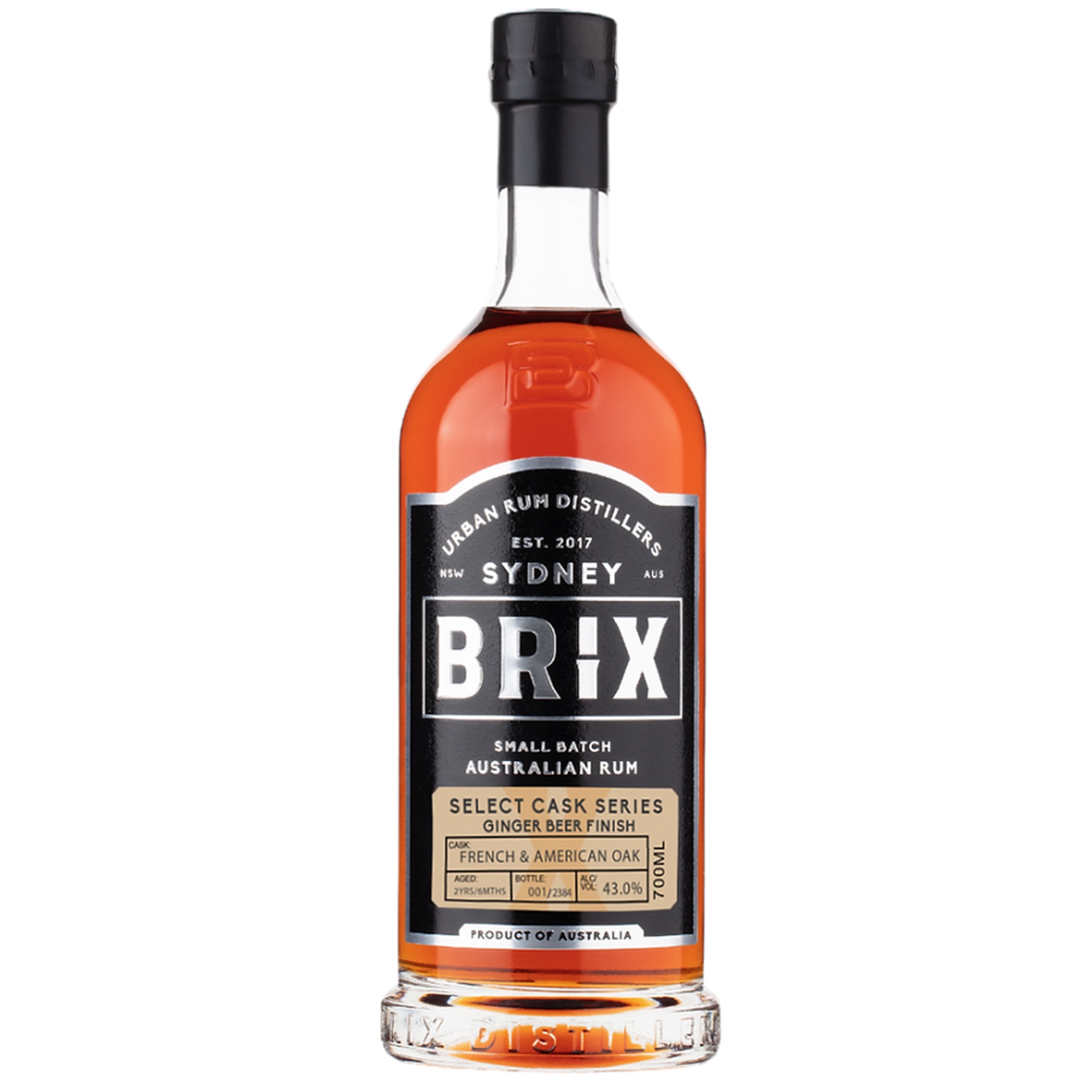 Brix Distillers Select Cask Ginger Beer Finish Rum 700ml - Barrelhouse ...