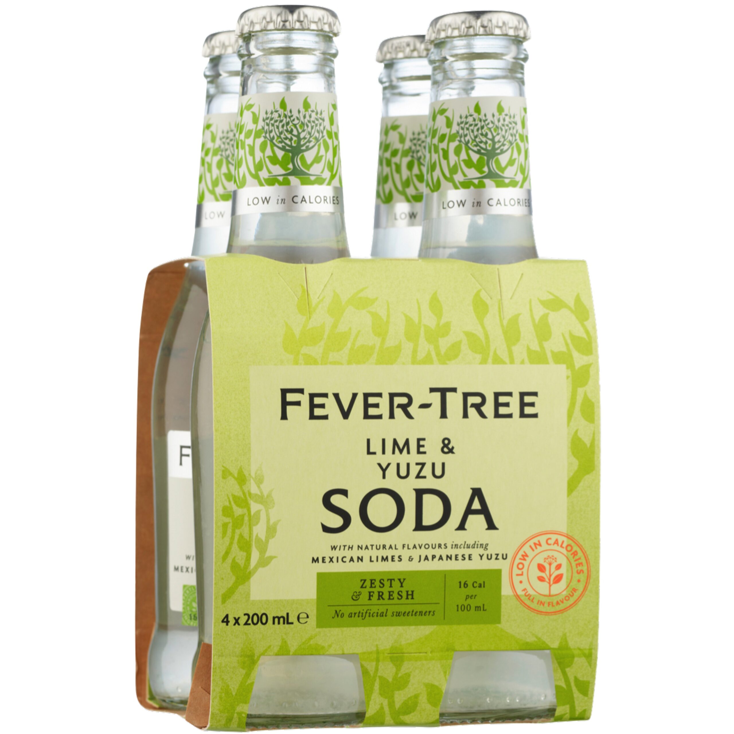 Fever Tree Lime & Yuzu Soda Water 200ml x 4 - Barrelhouse Cellars