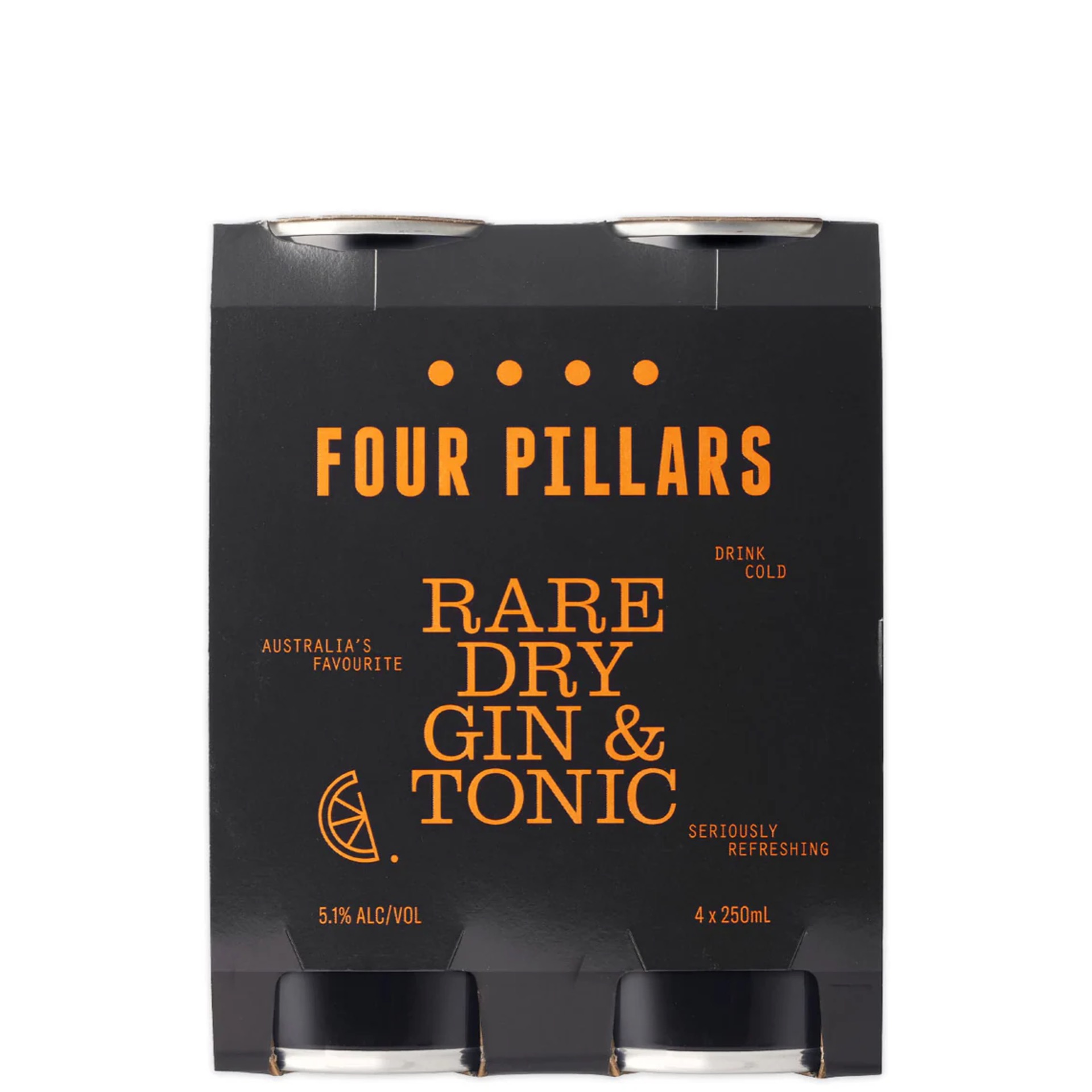 Four Pillars Rare Dry Gin & Tonic Can 250ml x 4 - Barrelhouse Cellars