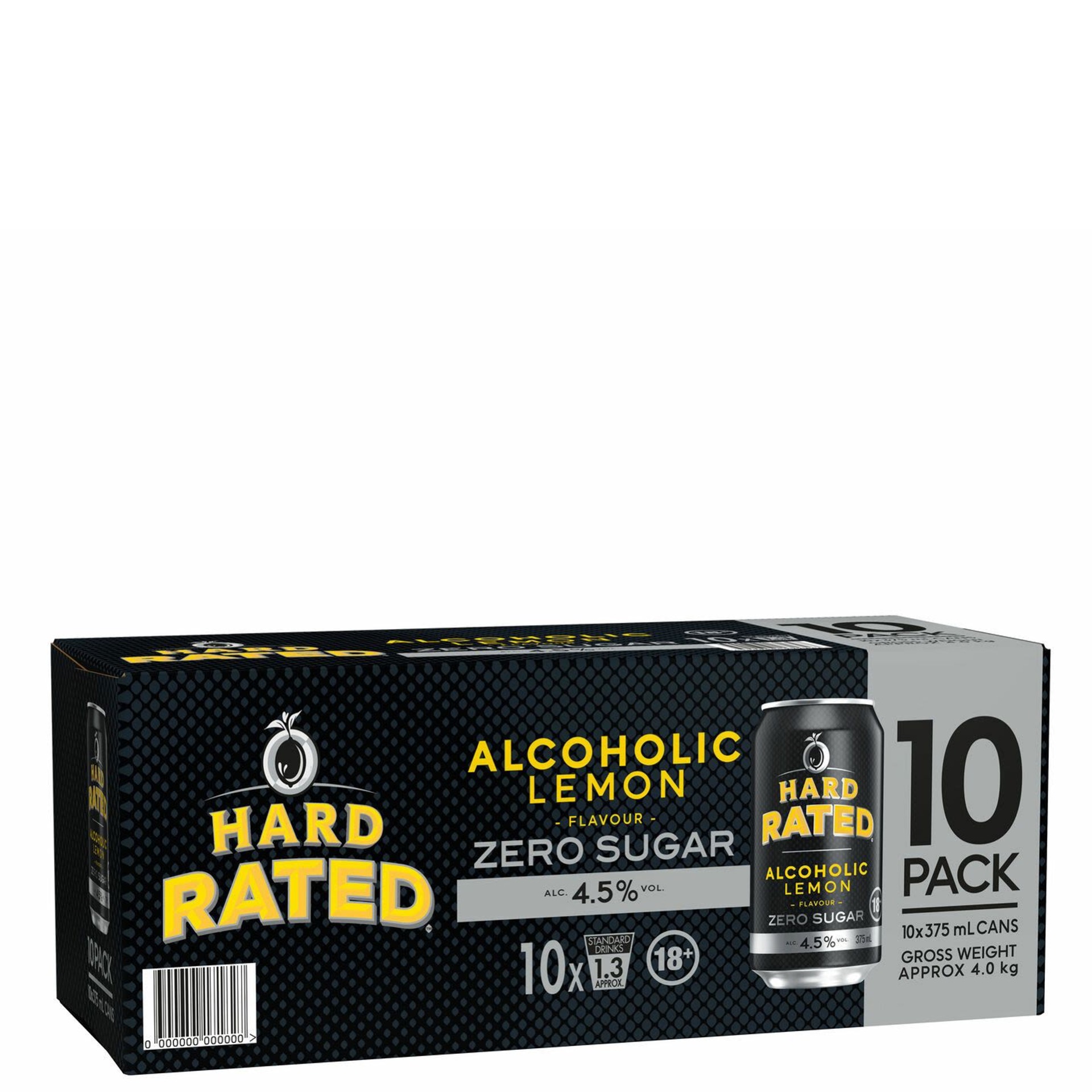 Hard Rated Lemon Zero Sugar Can 375ml x 10 - Barrelhouse Cellars