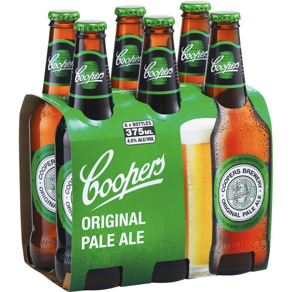 Coopers Original Pale Ale Bottle 375ml x 6 - Barrelhouse Cellars