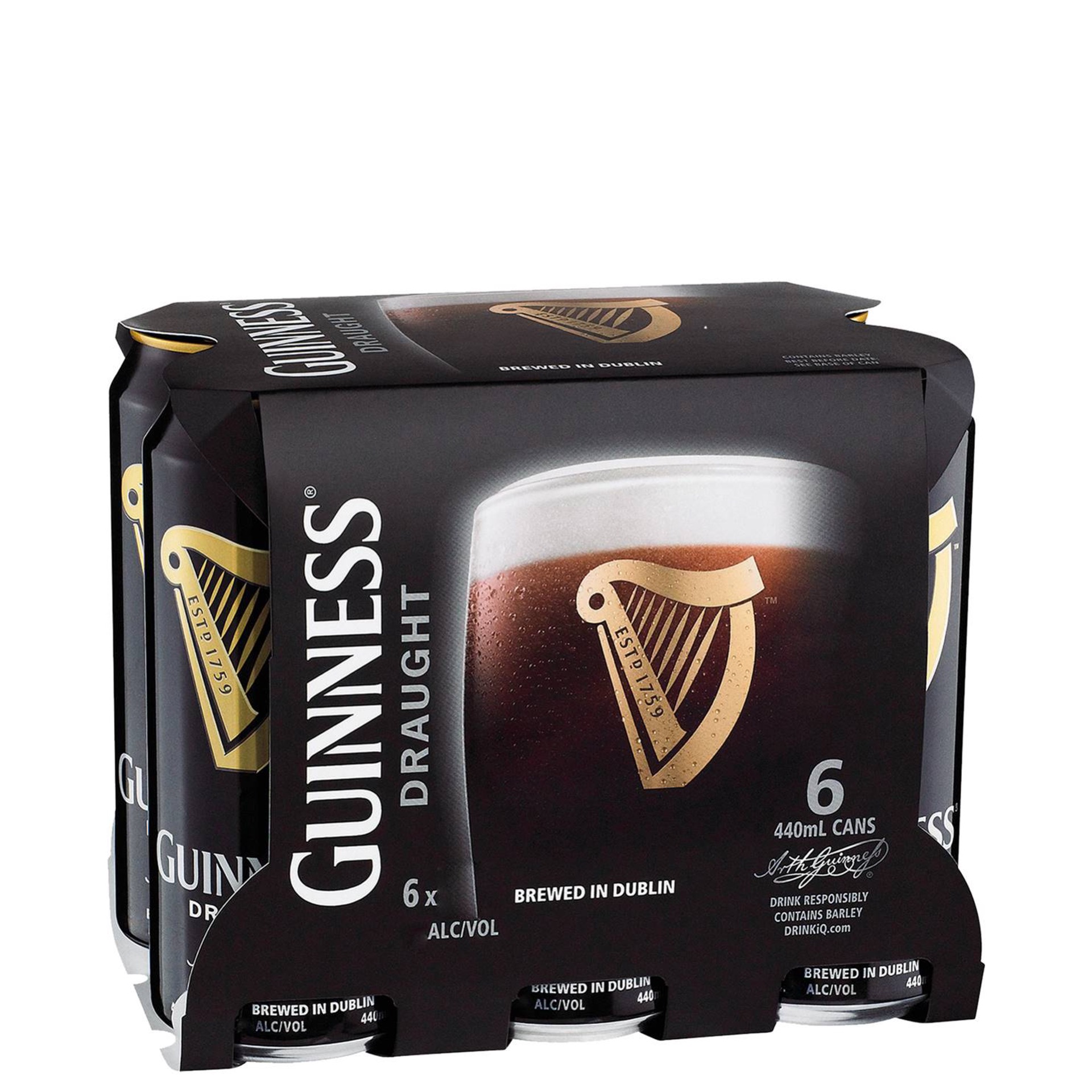Guinness Draught Stout Can 470ml x 6 - Barrelhouse Cellars